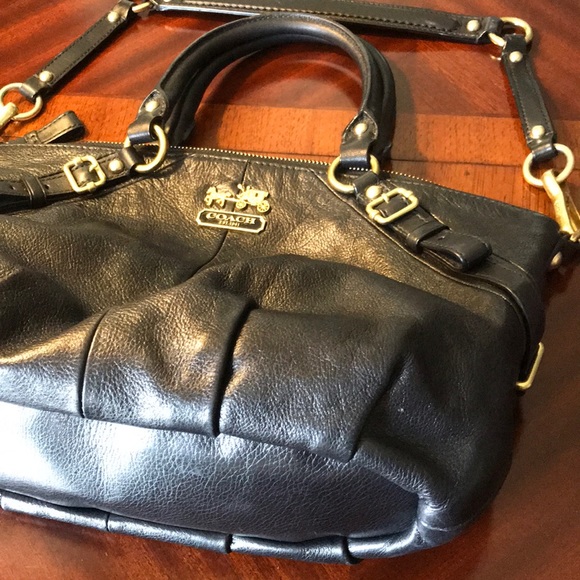 Coach | Bags | Coach Madison Sophia Black Leather Purse | Poshmark